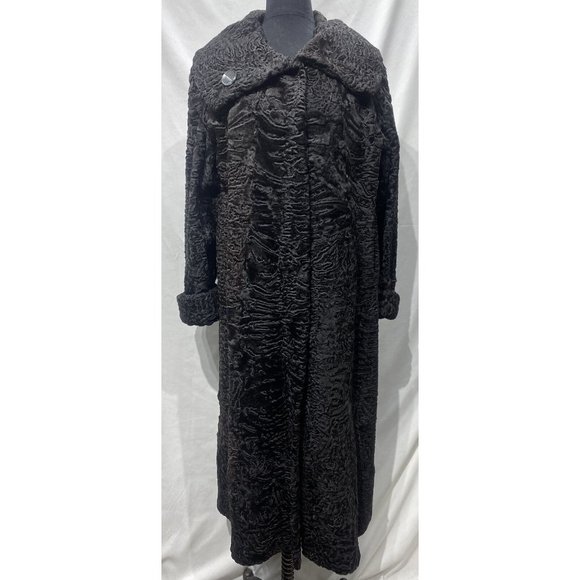 Unbranded | Jackets & Coats | Black Persian Lamb Coat Karakul Aline ...
